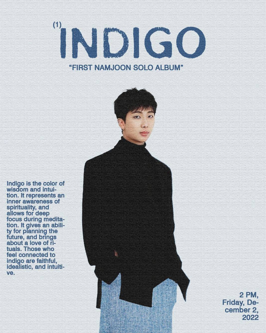 RM, líder de BTS, confirma lanzamiento de ‘Indigo’, su álbum en solitario