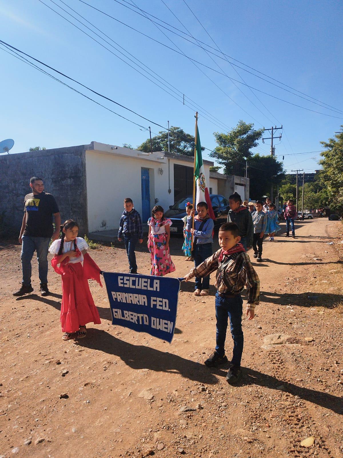 Planteles de la colonia Colosio en Rosario celebran la Revolución Mexicana