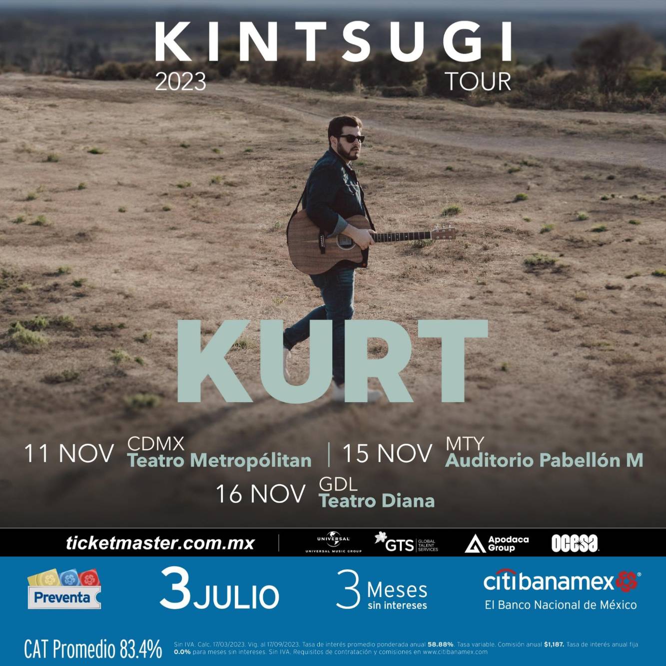 Anuncia el cantante sinaloense Kurt su Kintsugi Tour