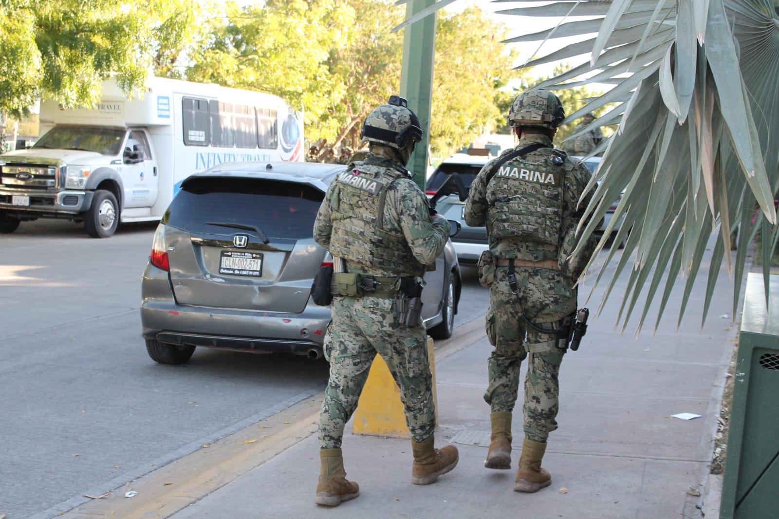 La Marina realiza operativo en una privada en Culiacán