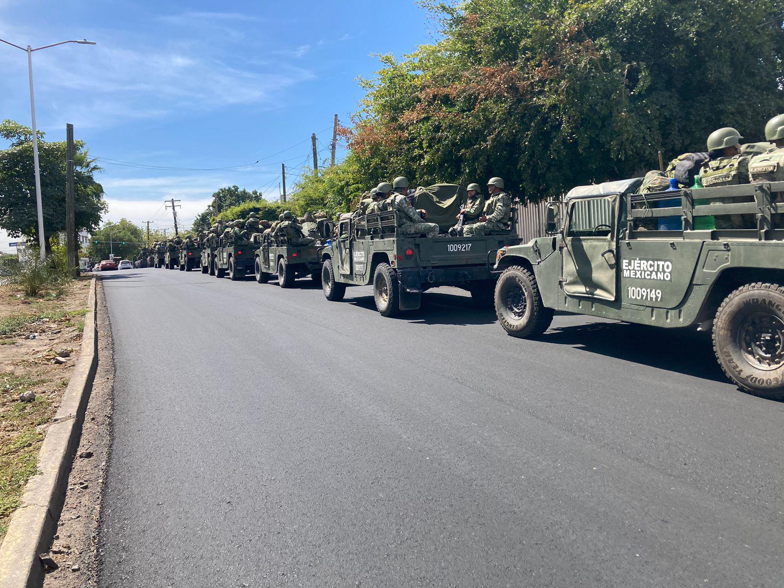 Arriban 300 elementos del Ejército Mexicano para reforzar la seguridad en Sinaloa