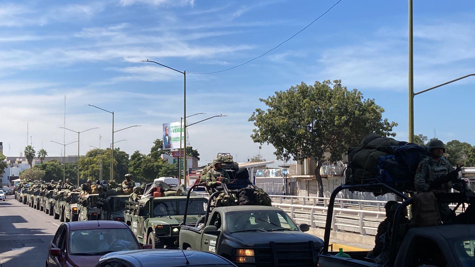 Arriban 300 elementos del Ejército Mexicano para reforzar la seguridad en Sinaloa