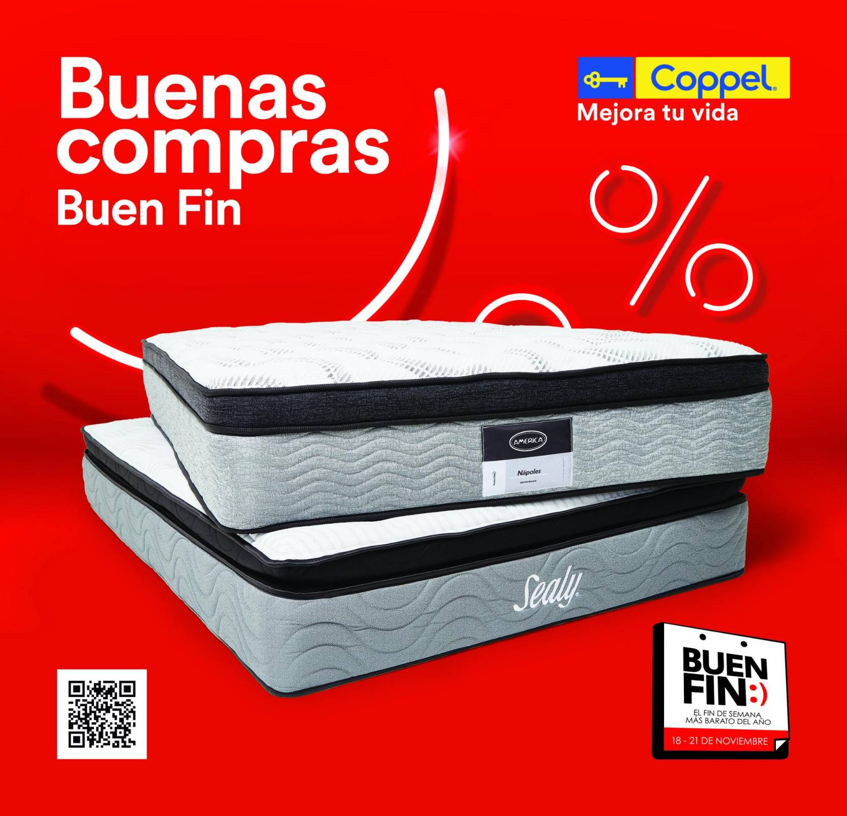 Con Coppel, ¡agrégale un nuevo colchón a tu Buen Fin!