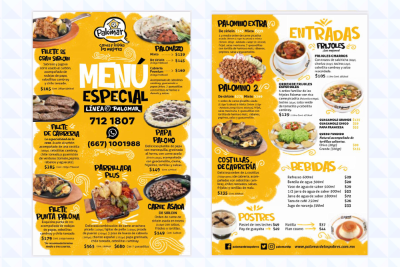 "Conoce el menú de El Palomar de los Pobres y disfruta sus platillos ...