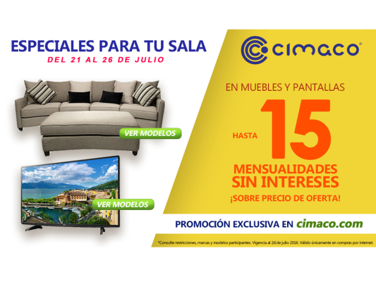 "PUBLIRREPORTAJE: CIMACO Especiales para tu sala"