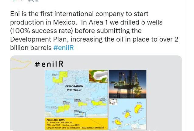 Petrolera ENI exporta el primer cargamento de crudo mexicano al mercado ...