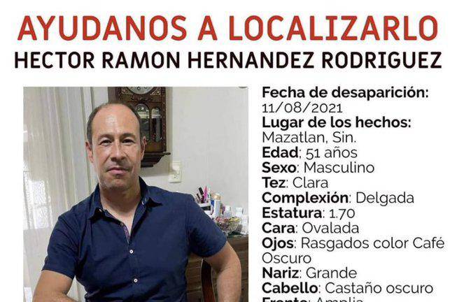 Piden ayuda para localizar a Héctor Ramón en Mazatlán