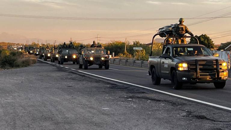 Arriban 600 elementos del Ejército Mexicano para reforzar la seguridad en Sinaloa